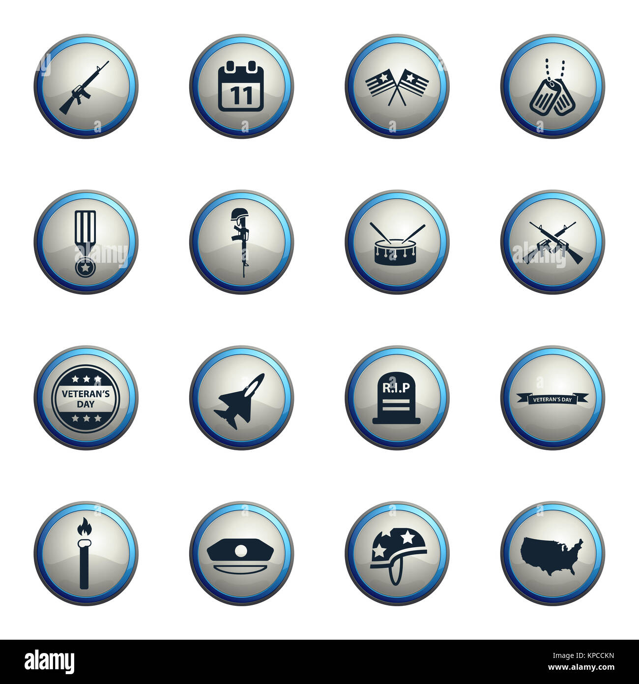 Veterans day simply icons Stock Photo - Alamy
