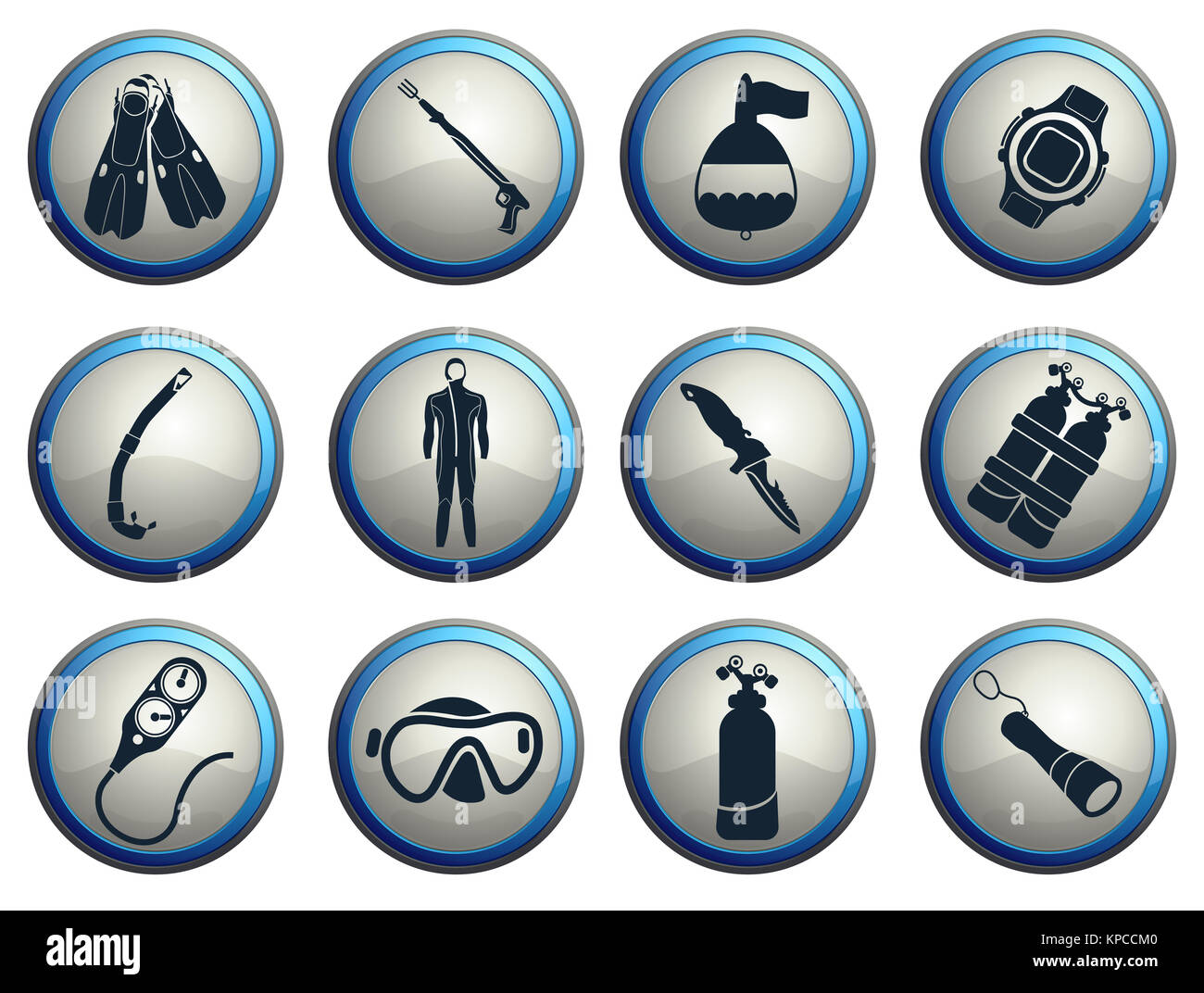 Diving icon set Stock Photo - Alamy