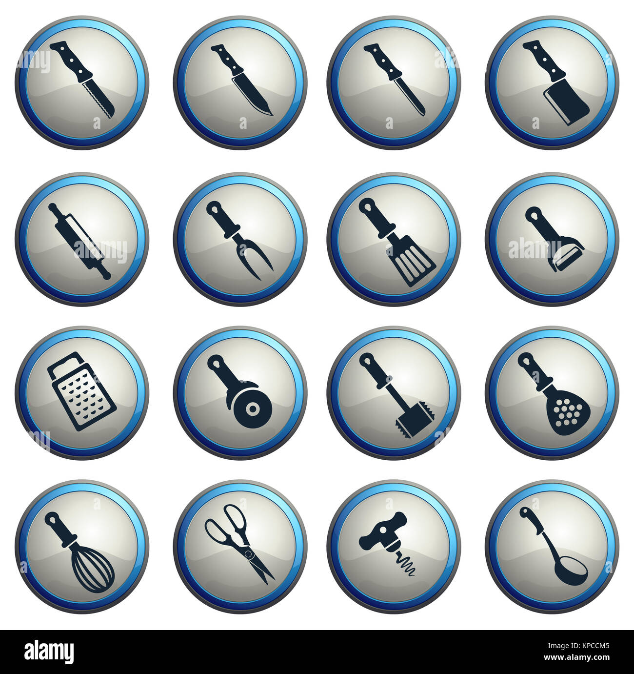kitchen tools icons set Stock Photo - Alamy