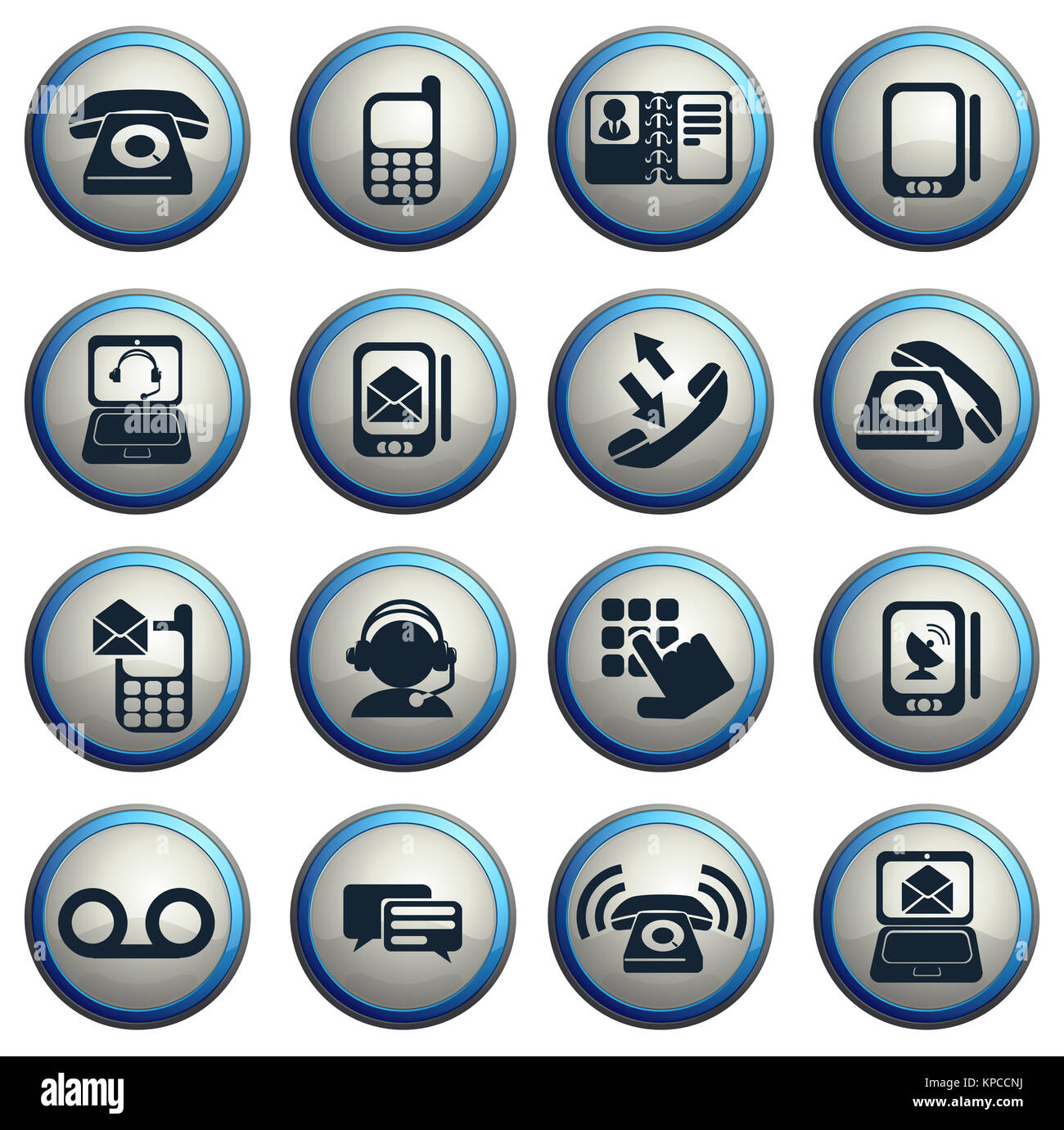 Telephone Icons icons Stock Photo - Alamy