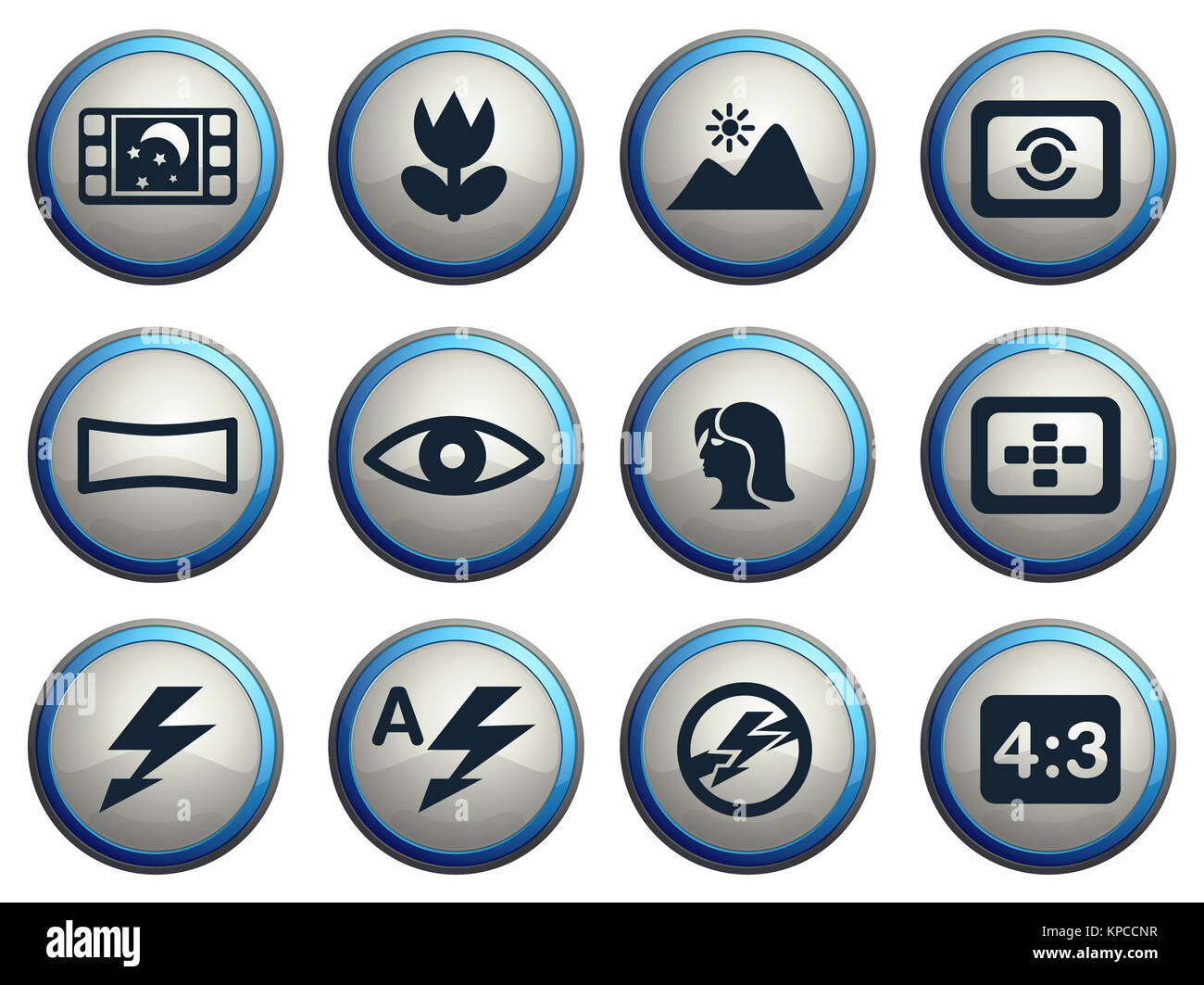 Photo modes icons set Stock Photo - Alamy