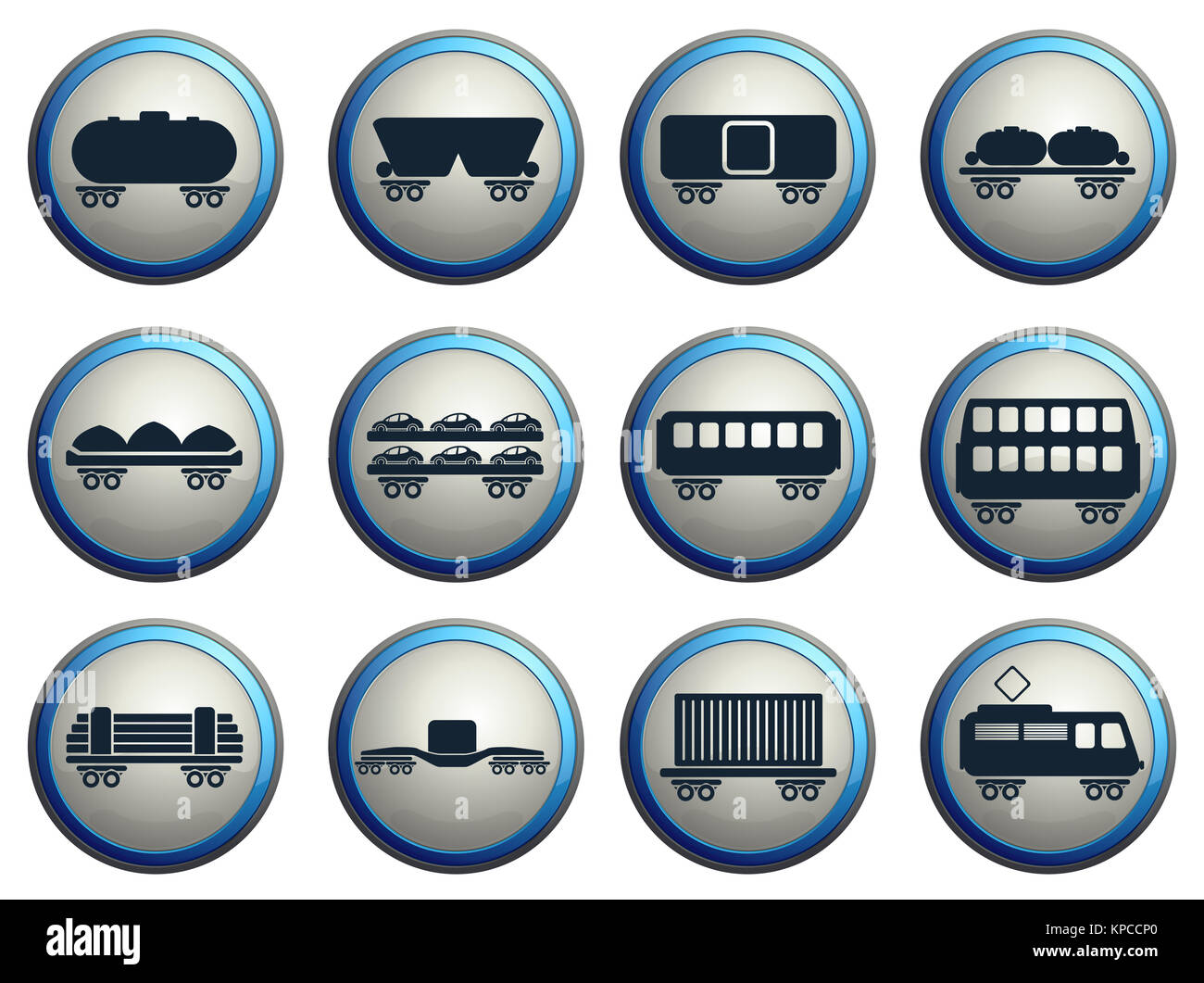 rail-freight traffic icons Stock Photo - Alamy
