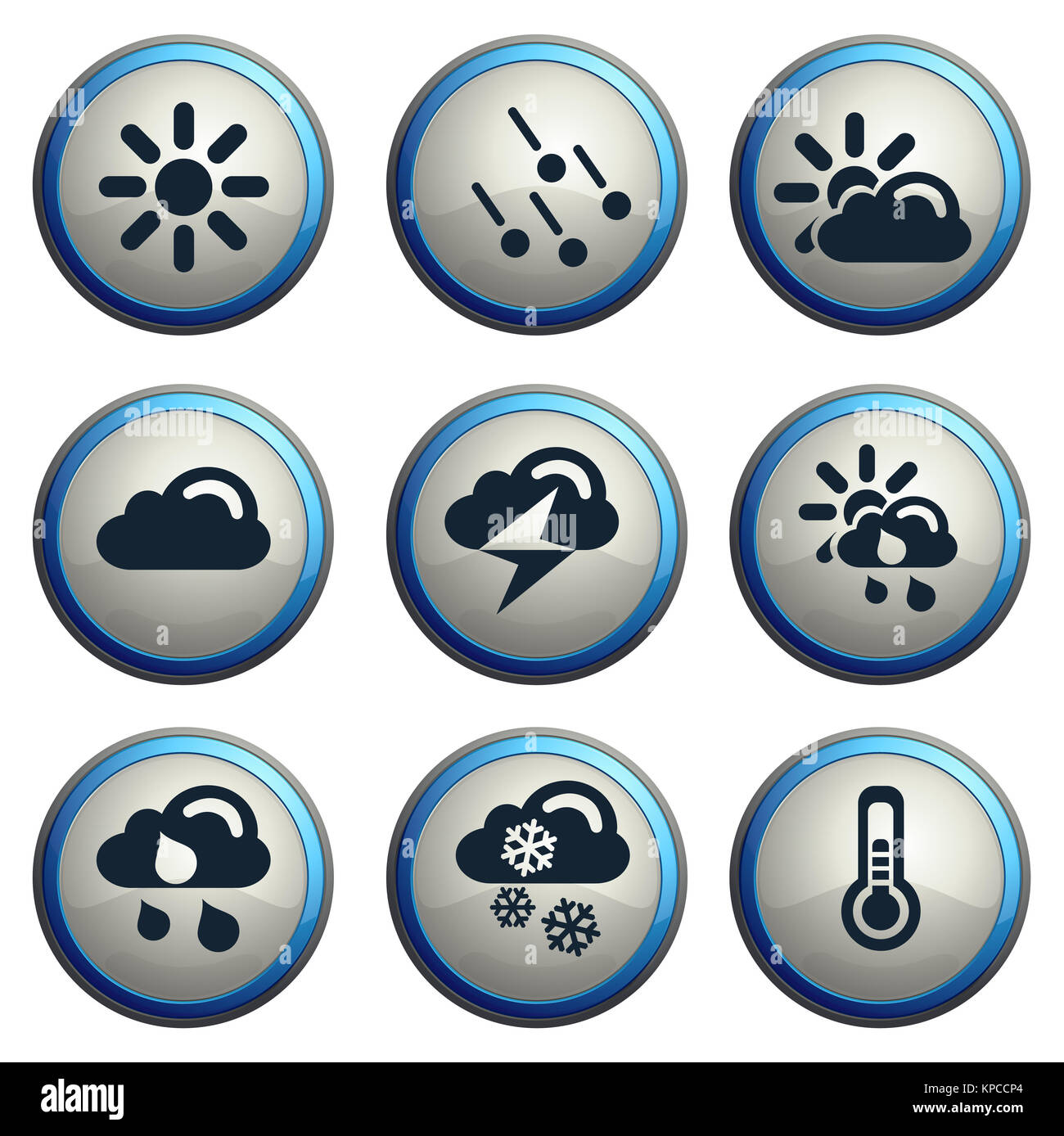 Weather simple vector icons Stock Photo - Alamy