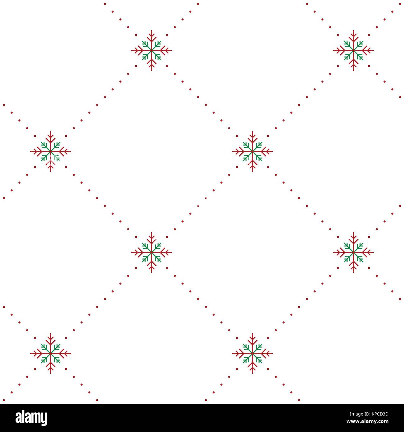 Seamless vector pattern. Christmas motif with dotted lines Stock Vector ...
