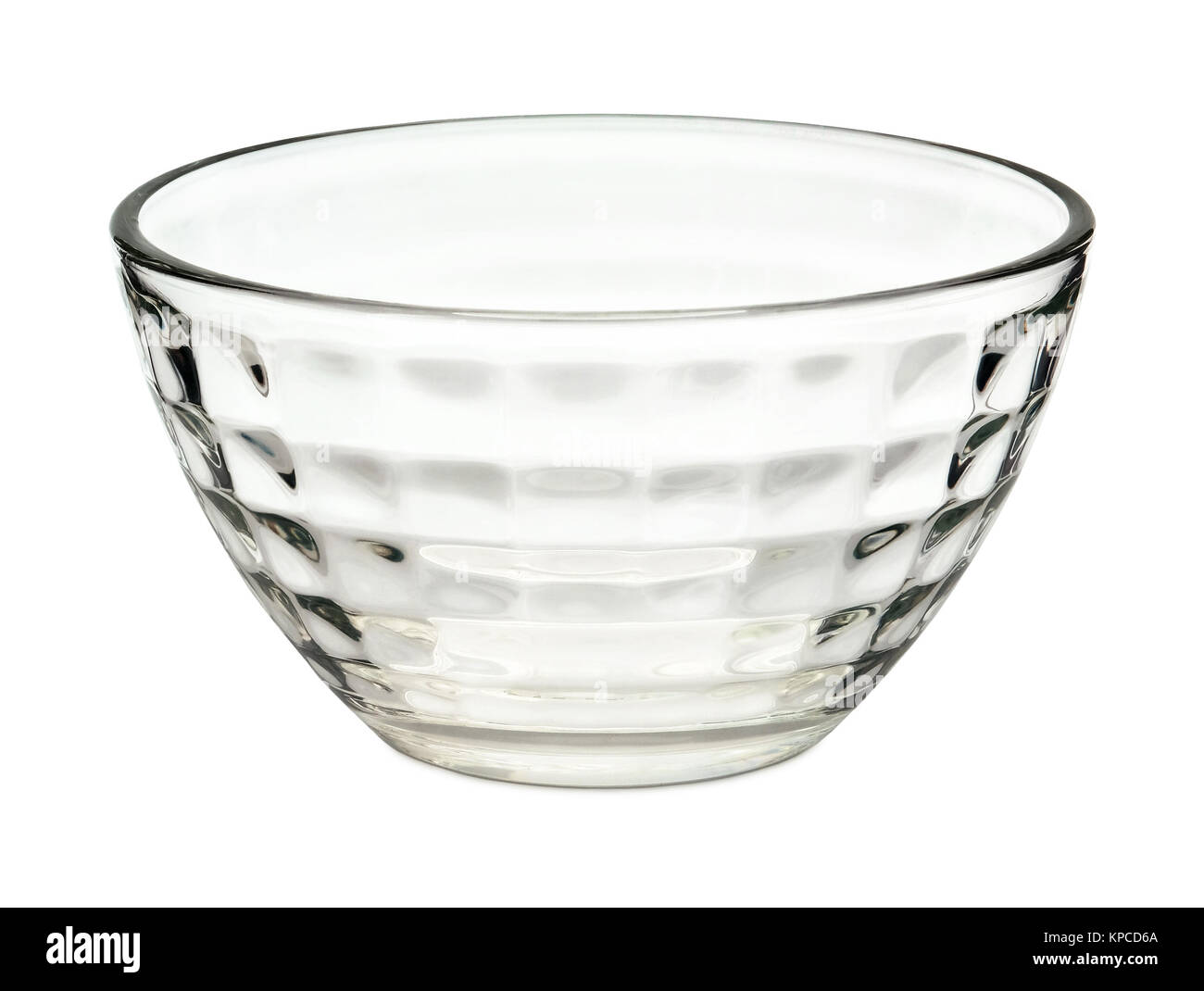 Empty glass transparent bowl for desserts Stock Photo - Alamy