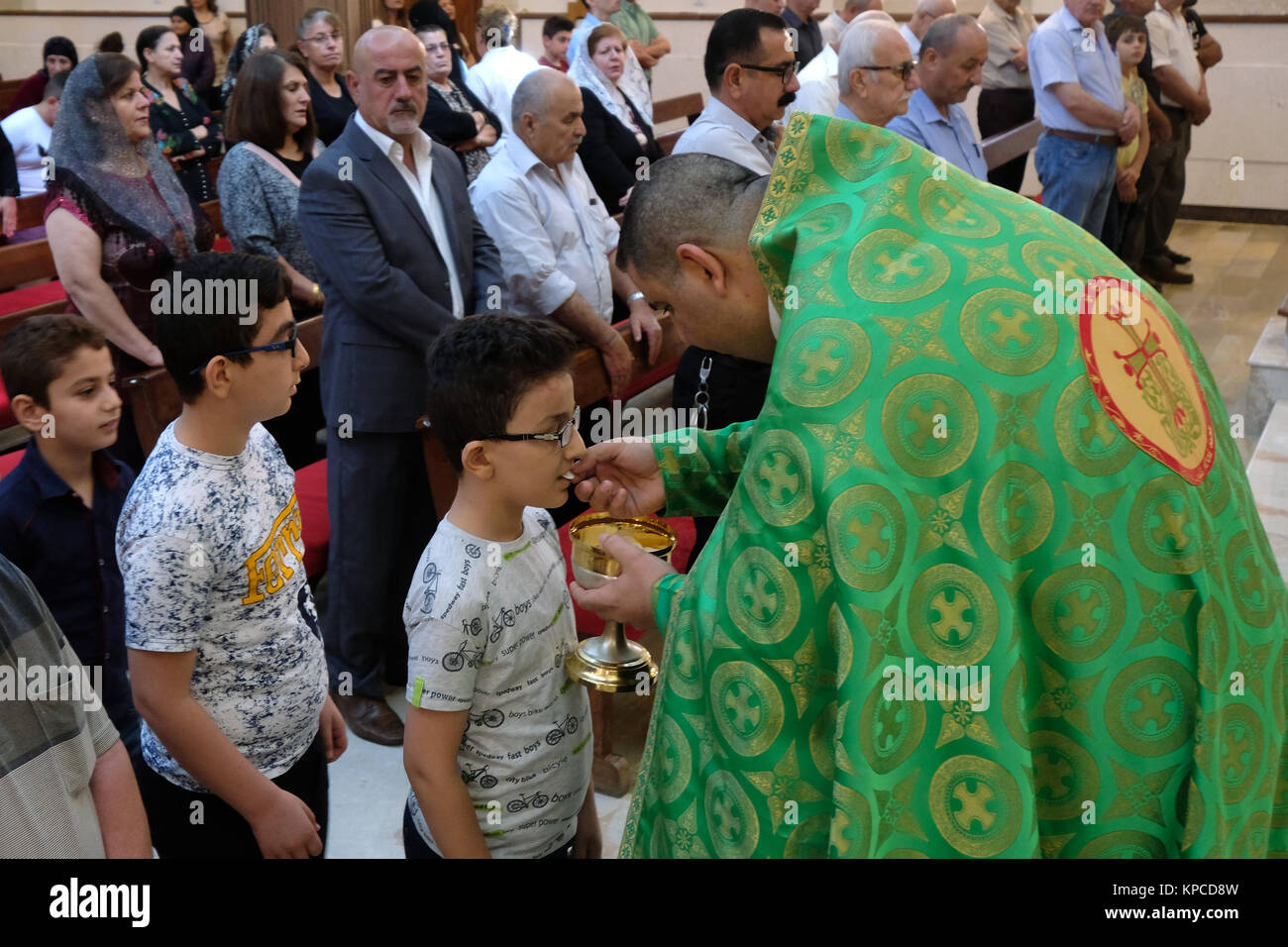 Chaldean Cathedral of St. Joseph in the Christian suburb of Ankawa the ...