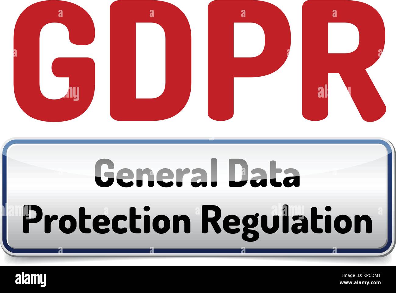 GDPR - European General Data Protection Regulation Stock Vector Image ...