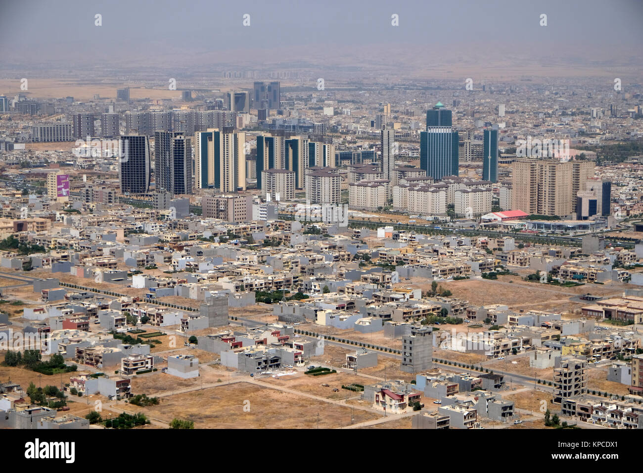 New buildings in the new district near the airport of ERBIL, northern ...
