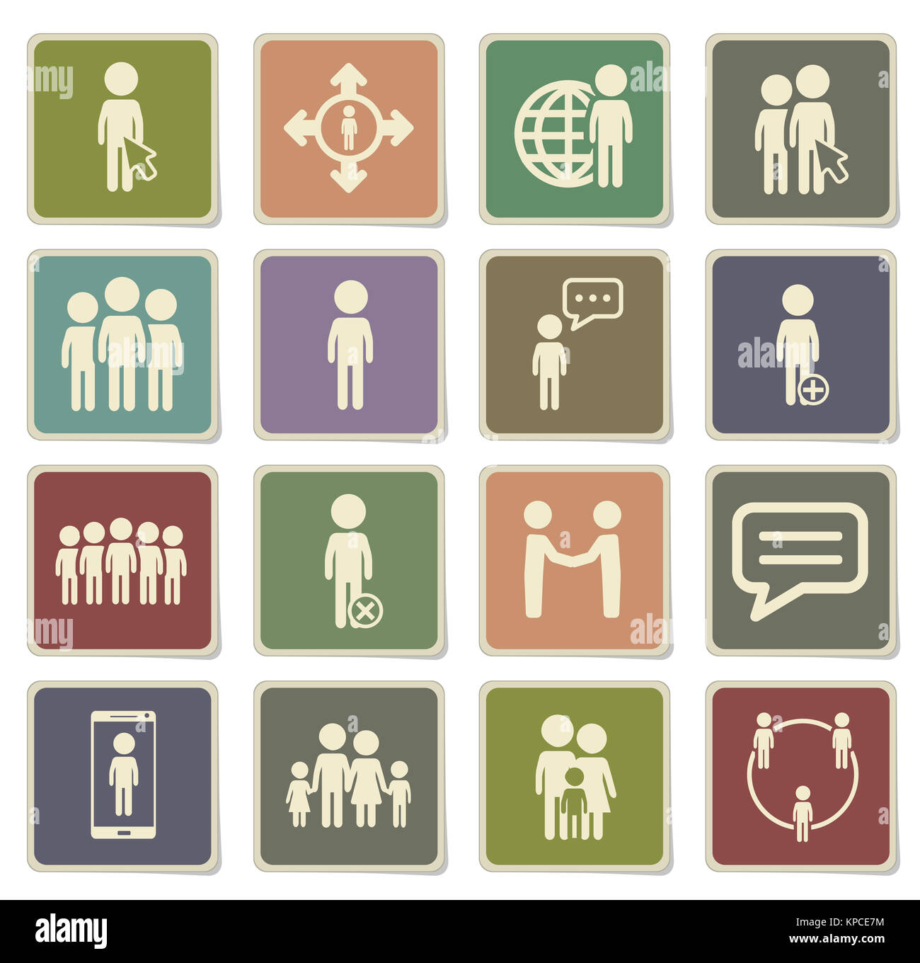 Community simply icons Stock Photo - Alamy