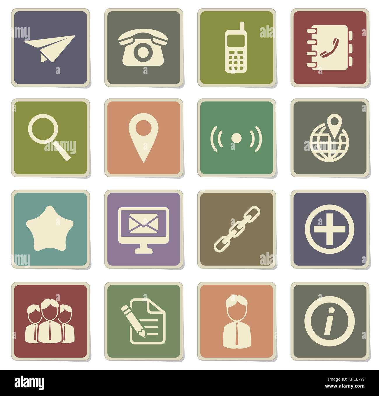 Contacts simply icons Stock Photo - Alamy