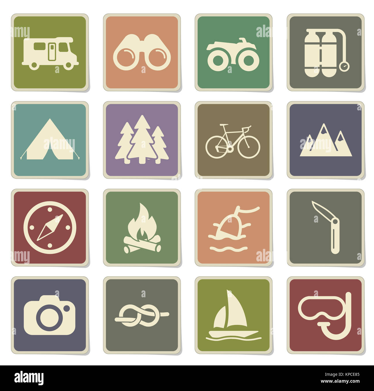 Active recreation icon set Stock Photo - Alamy