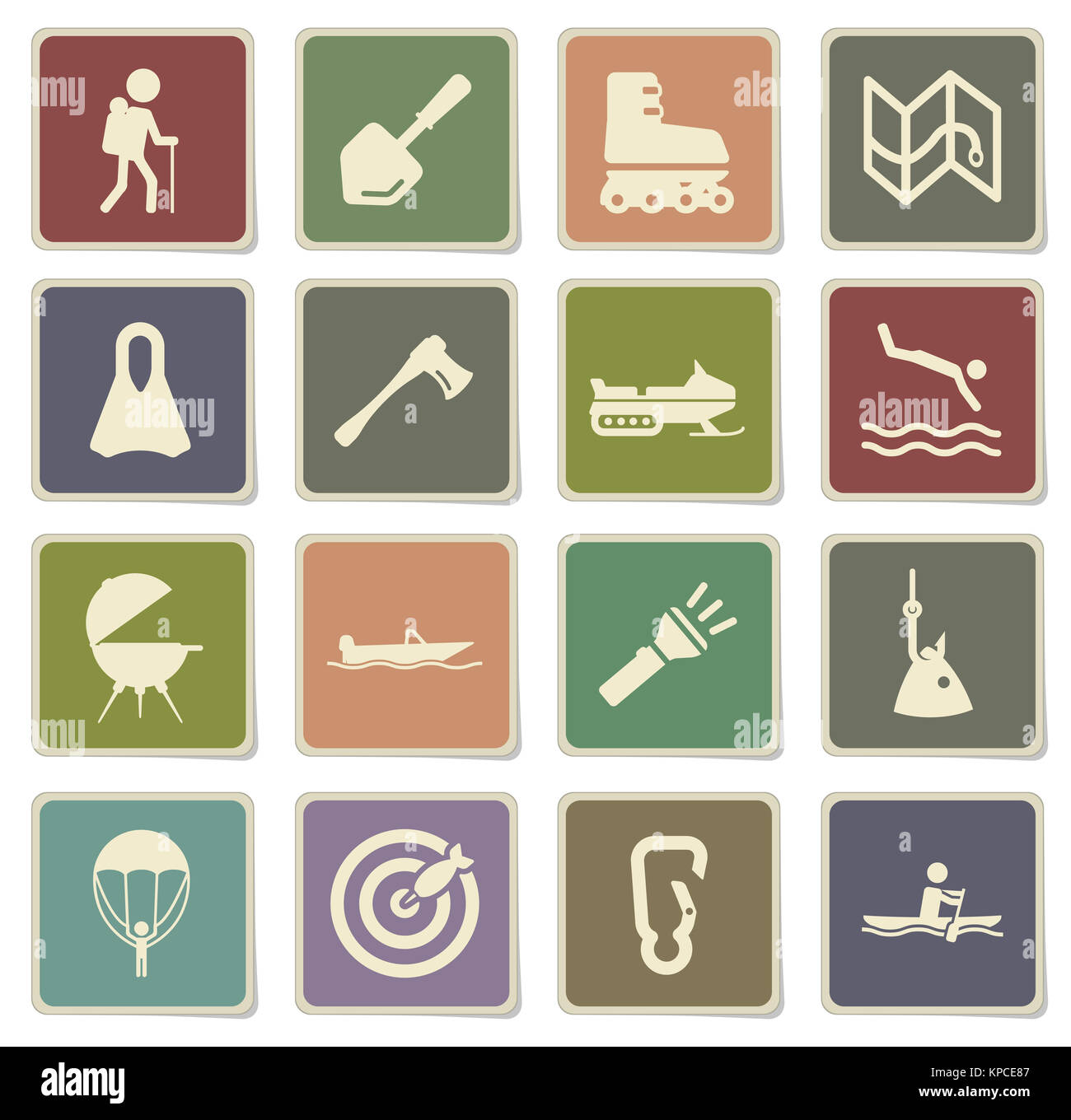 Active recreation icon set Stock Photo - Alamy