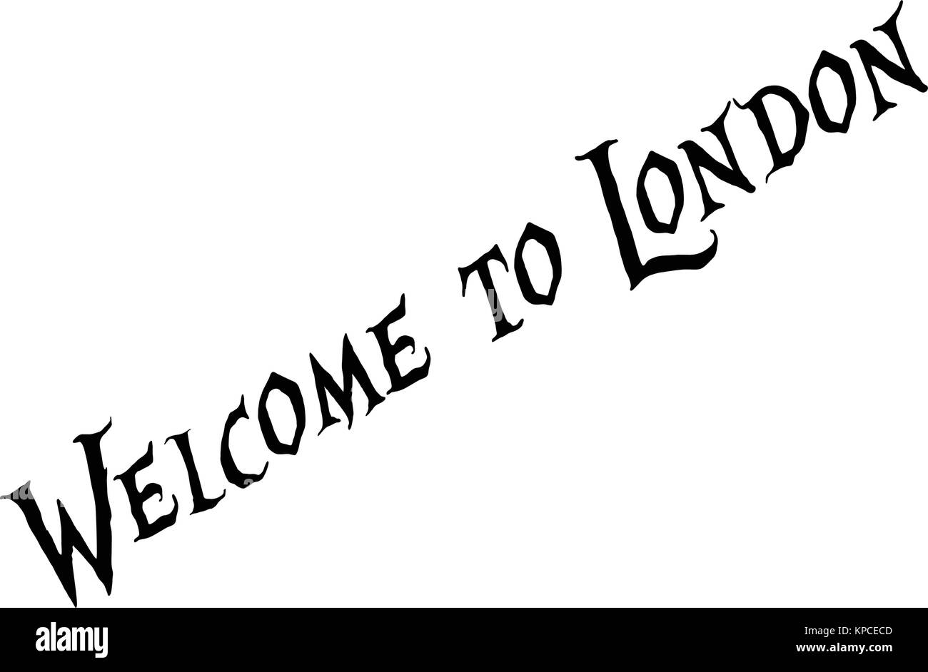 Welcome to london text sign illuastration on white background Stock ...