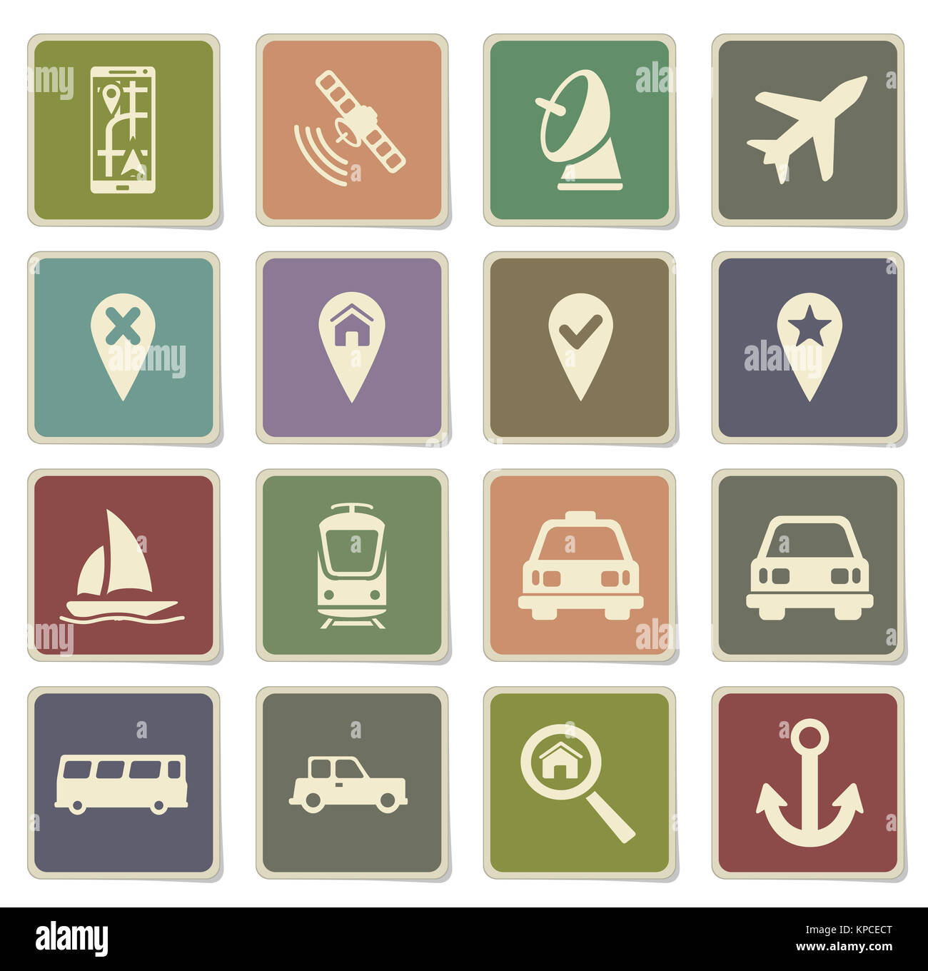 Navigation simply icons Stock Photo - Alamy