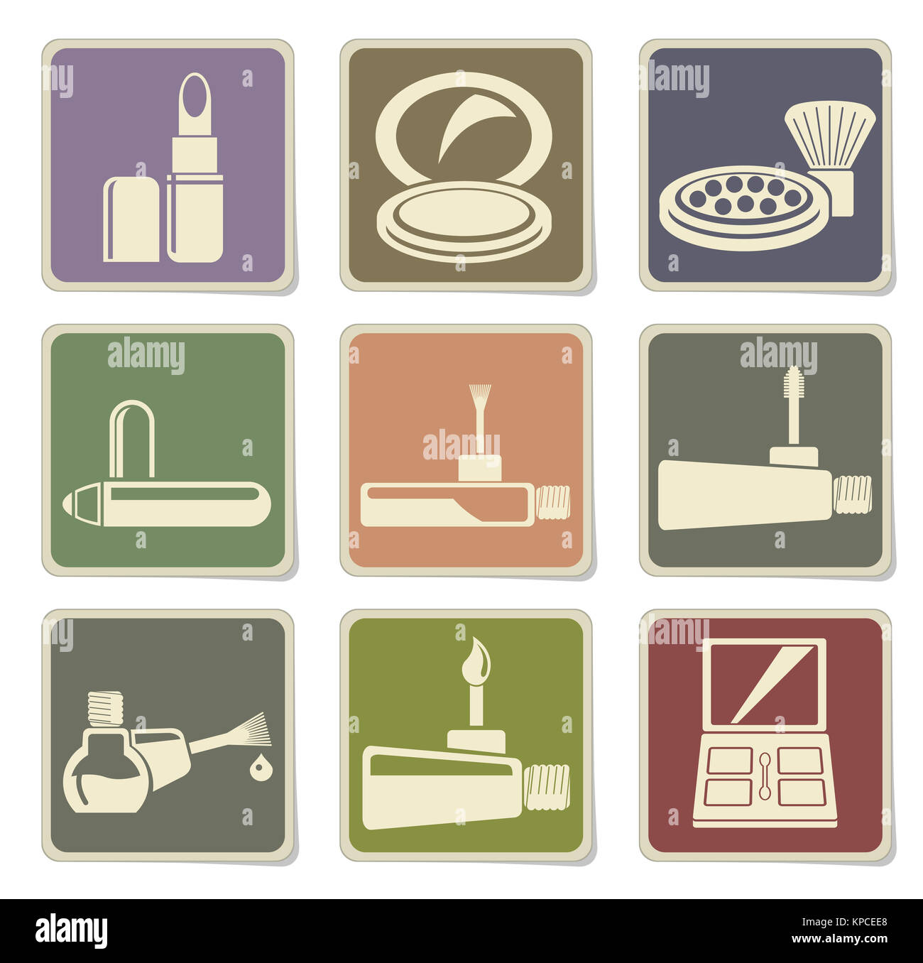 Make-up icons set Stock Photo - Alamy