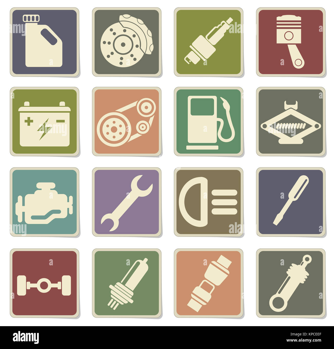 Auto Service Icons Stock Photo - Alamy