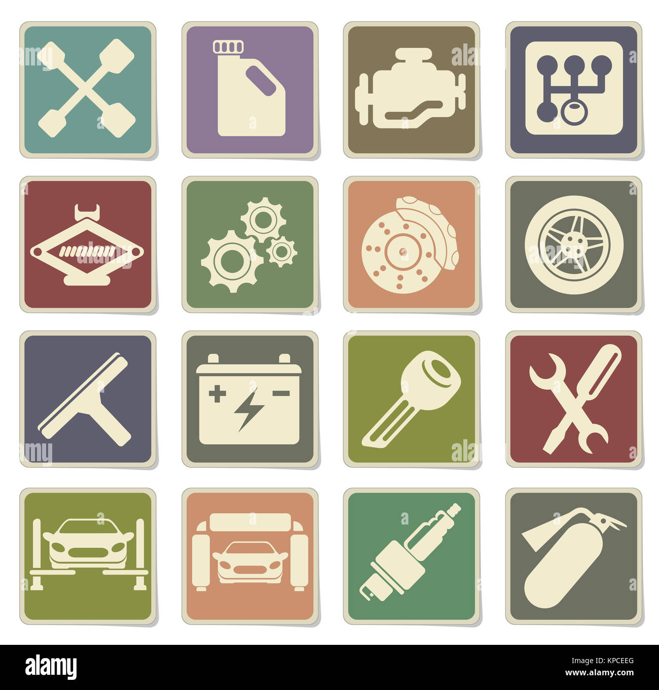 Auto Service Icons Stock Photo - Alamy