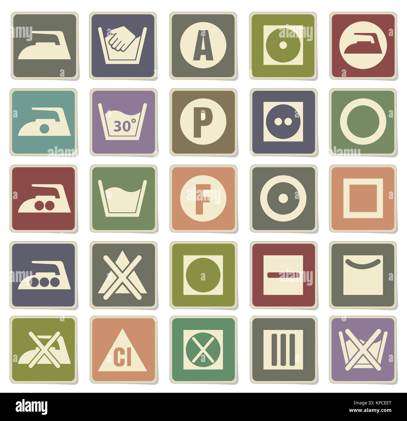 Laundry icons set Stock Photo - Alamy