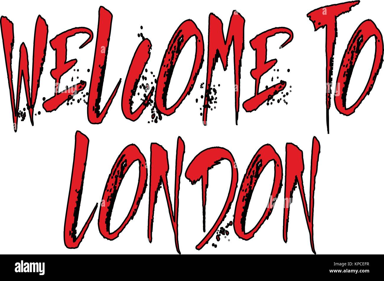 Welcome to london text sign illuastration on white background Stock ...