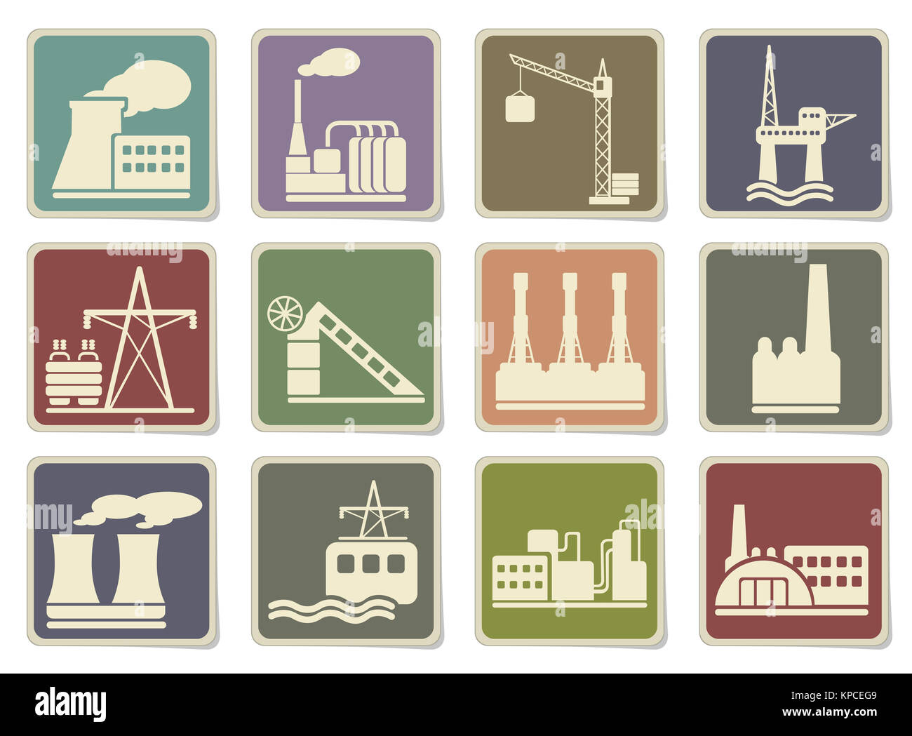 Factory and Industry Symbols Stock Photo - Alamy