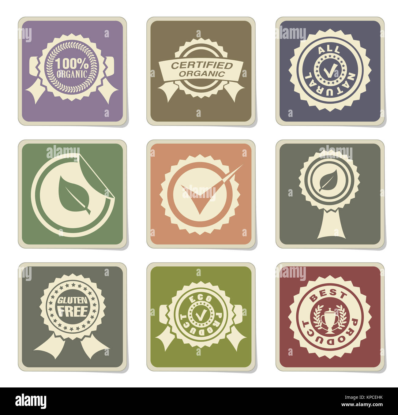 Seals icons set Stock Photo - Alamy