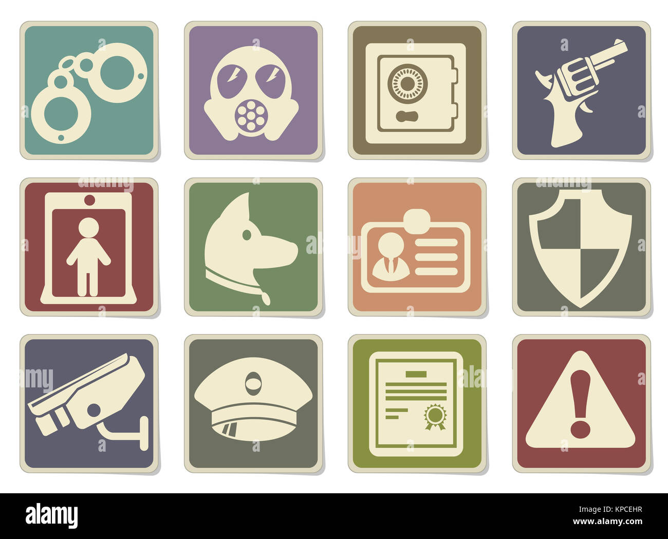 Security icons set Stock Photo - Alamy