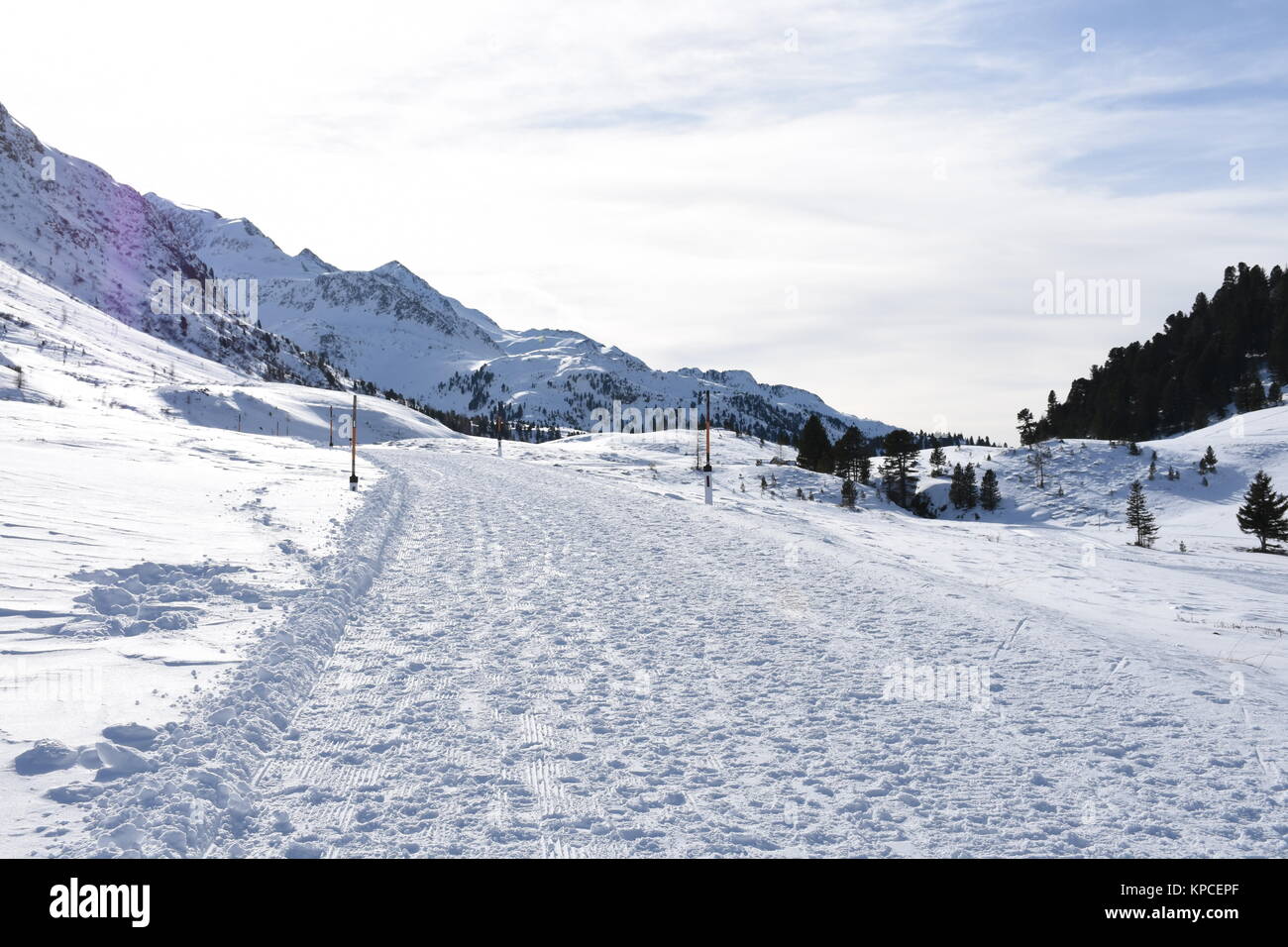 ski slope,cross country skiing,stallersattel,east tyrol,trail,road ...