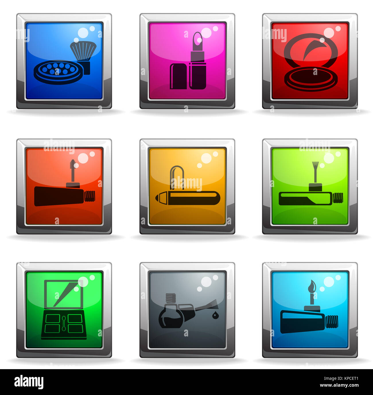 Make-up icons set Stock Photo - Alamy