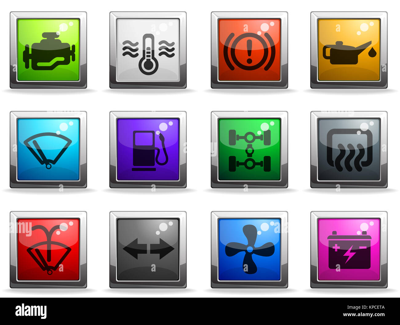 Car interface icons set Stock Photo - Alamy