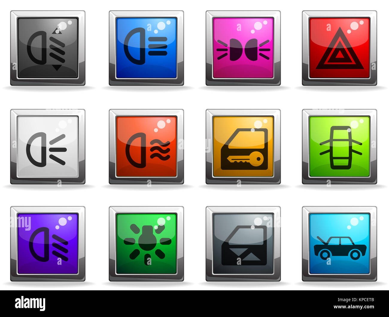 Car interface icons set Stock Photo - Alamy