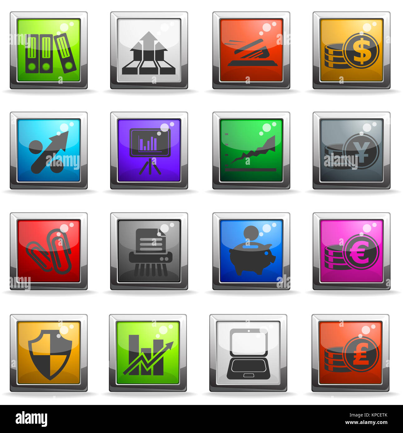 Business simple icons Stock Photo - Alamy