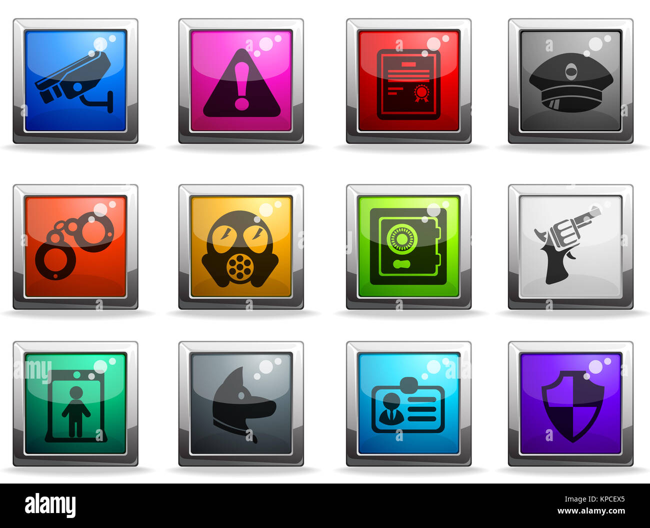 Security icons set Stock Photo - Alamy