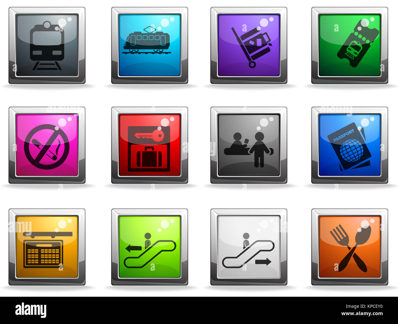 Train station symbols Stock Photo - Alamy