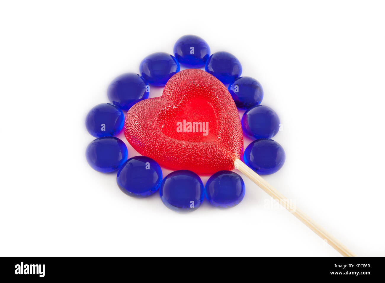Lollipop in shape heart on Cut Out Stock Images & Pictures - Alamy