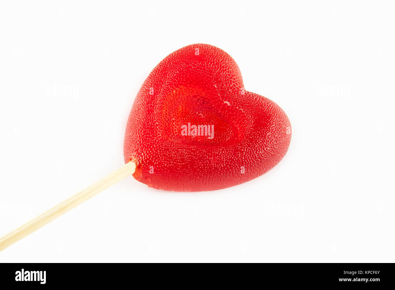 Valentine day concept - heart shaped lolly pop on wood background, copy ...