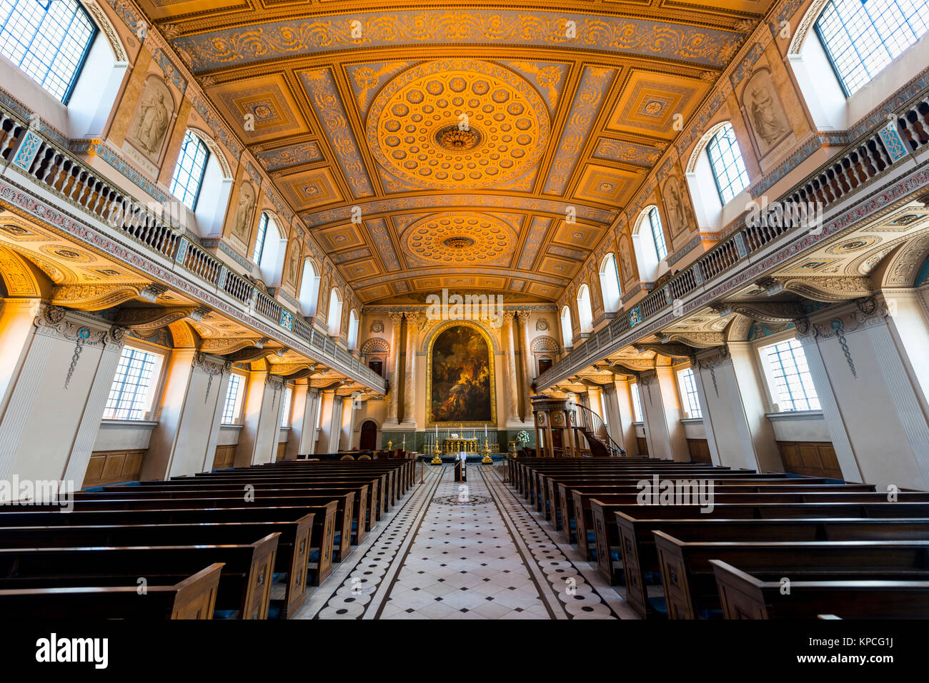 The Painted Hall, Old Royal Naval College, Greenwich, London, England ...