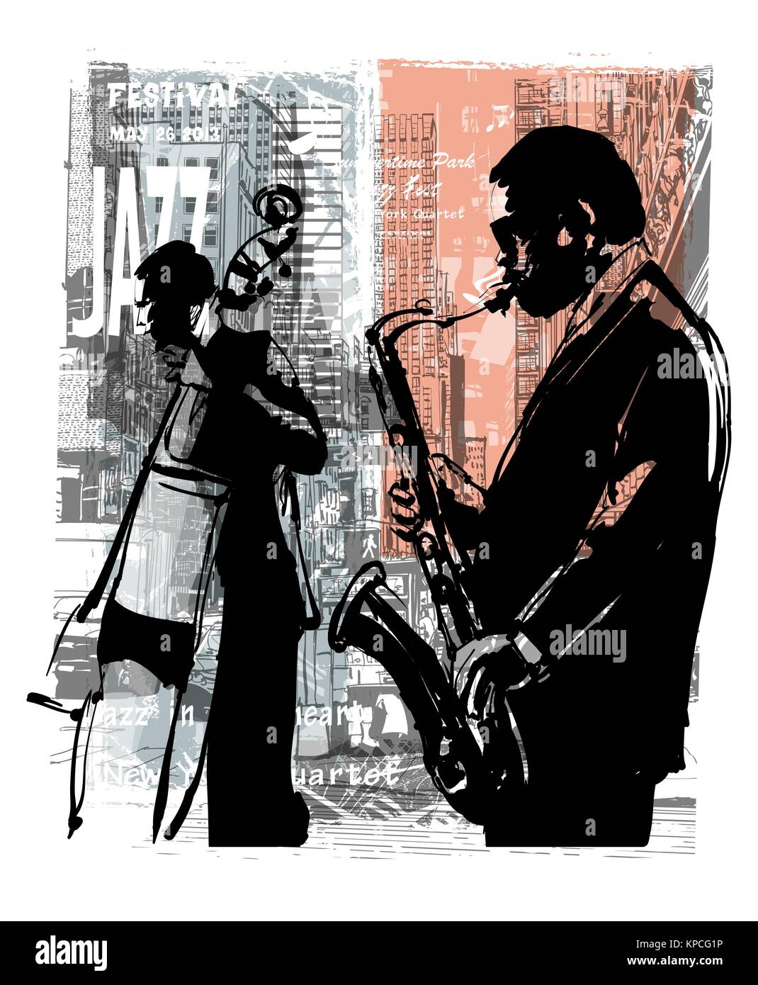 Jazz in New York - vector illustration Stock Vector Image & Art - Alamy