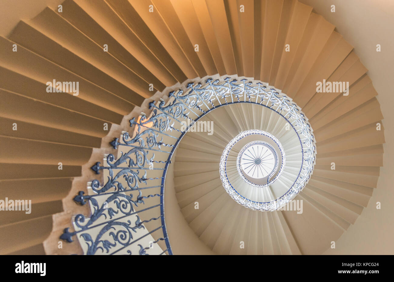 Spiral staircase, Tulip staircase, The Queens House, Greenwich, London ...