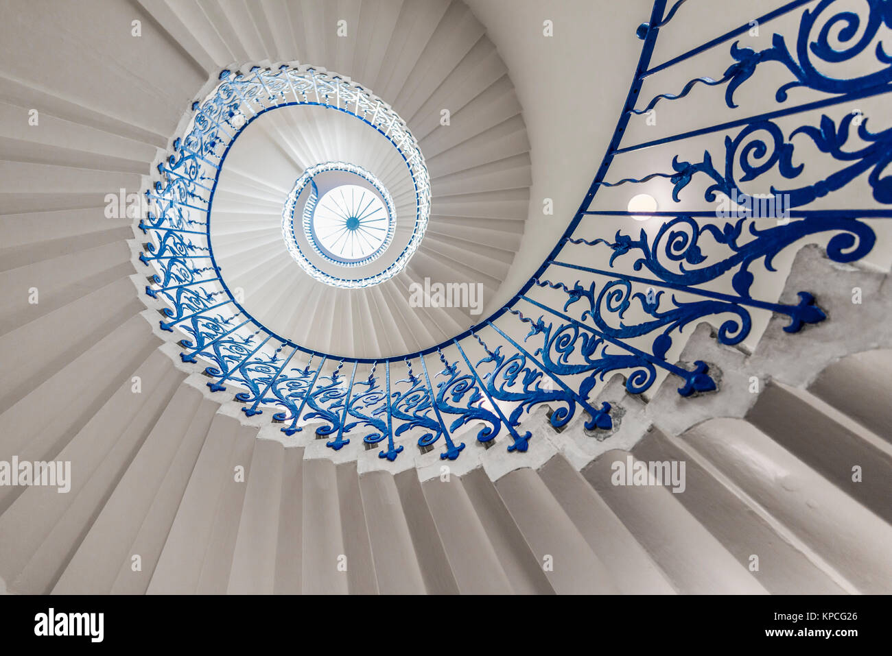 Spiral staircase, Tulip staircase, The Queens House, Greenwich, London ...