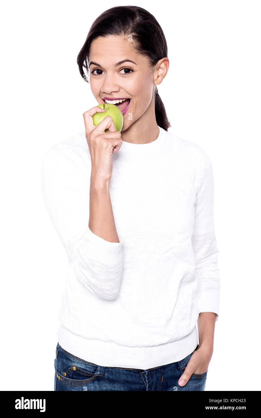 I eat an apple hi-res stock photography and images - Alamy
