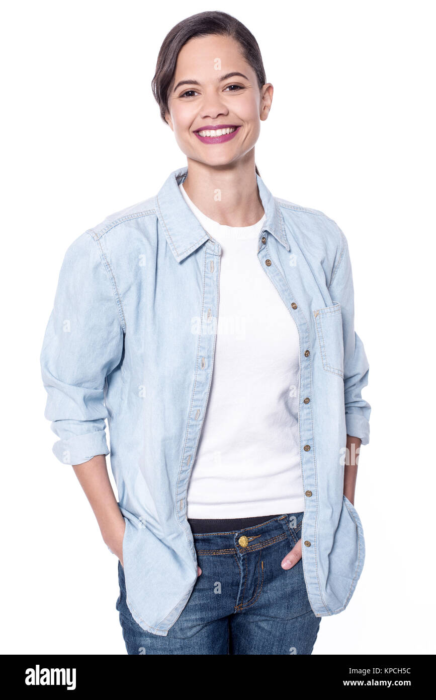 Feeling happy to go out! Stock Photo - Alamy