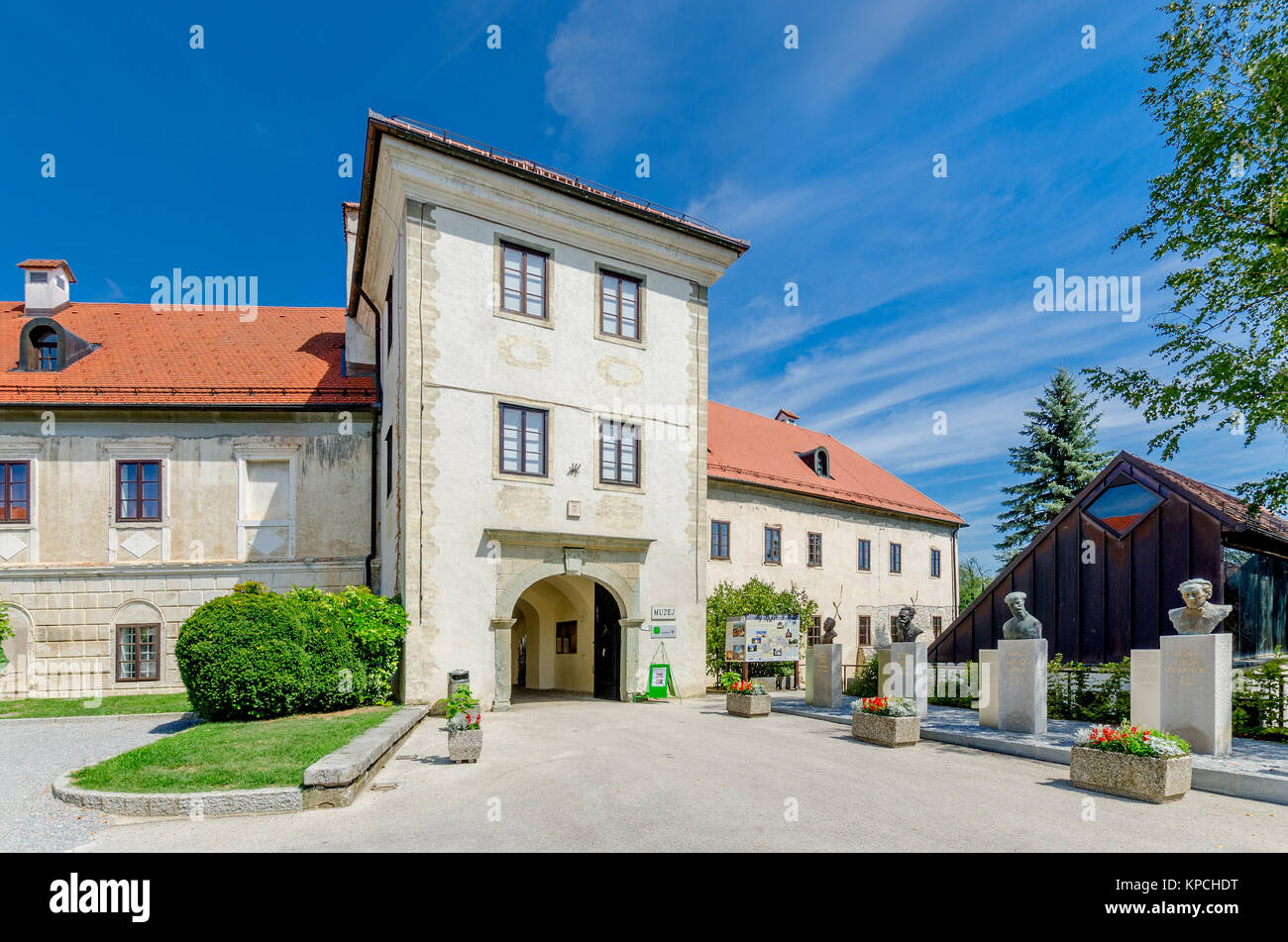 15th-century castle, seat of regional museum, Town of Metlika, Bela ...