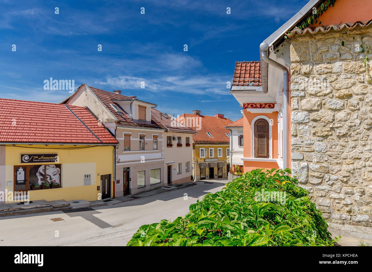 Partizanski trg square, town of Metlika, Bela Krajina (White Carniola ...