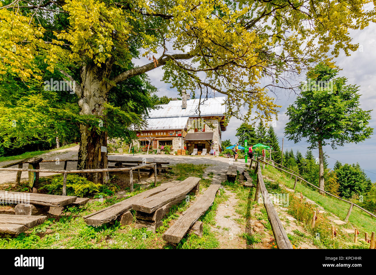 Mountain shelter on Mirna Gora mount, Bela Krajina (White Carniola ...