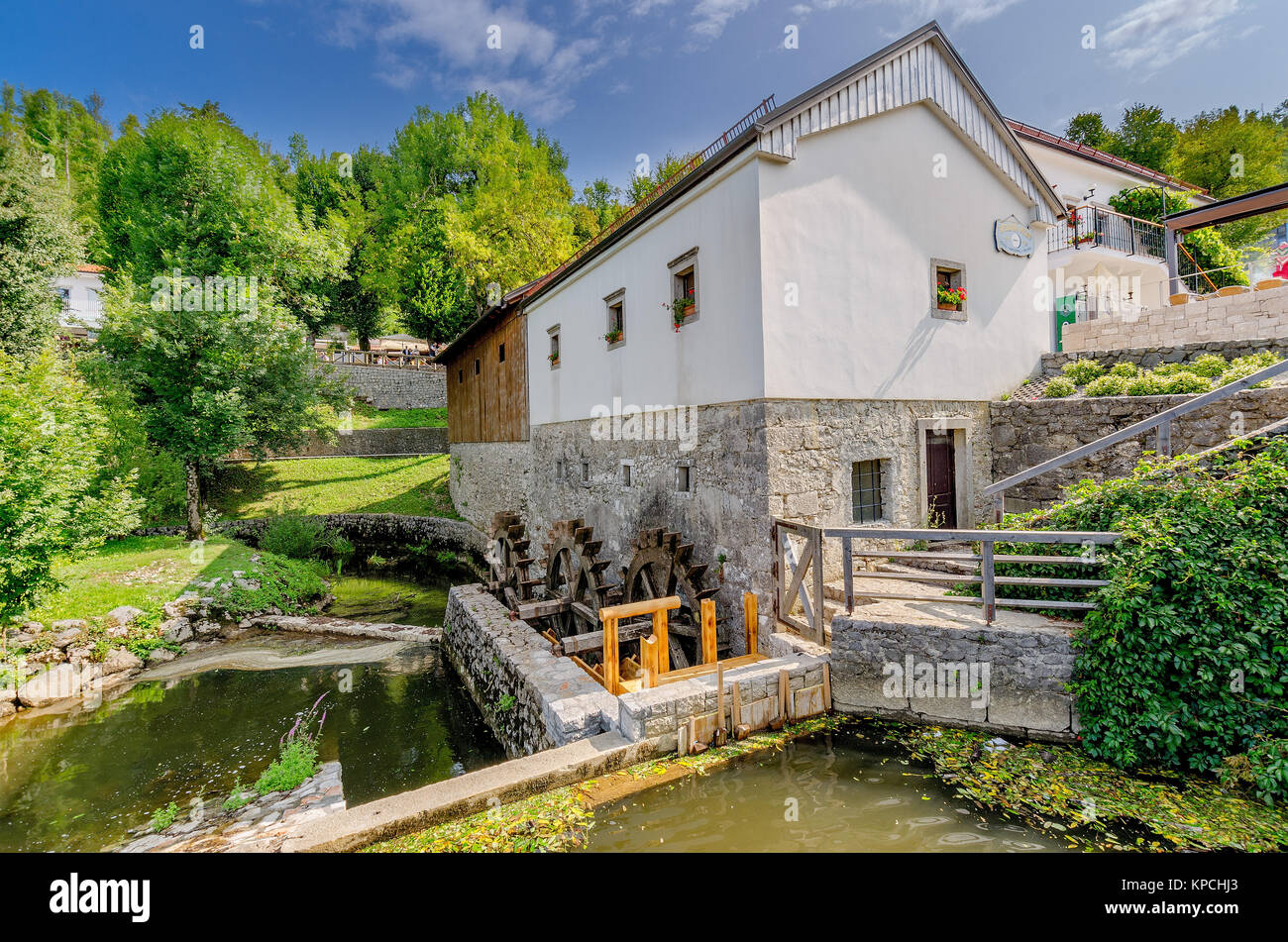 Modrijan homestead, old mill at Postojna Cave park, Slovenia, Europe ...