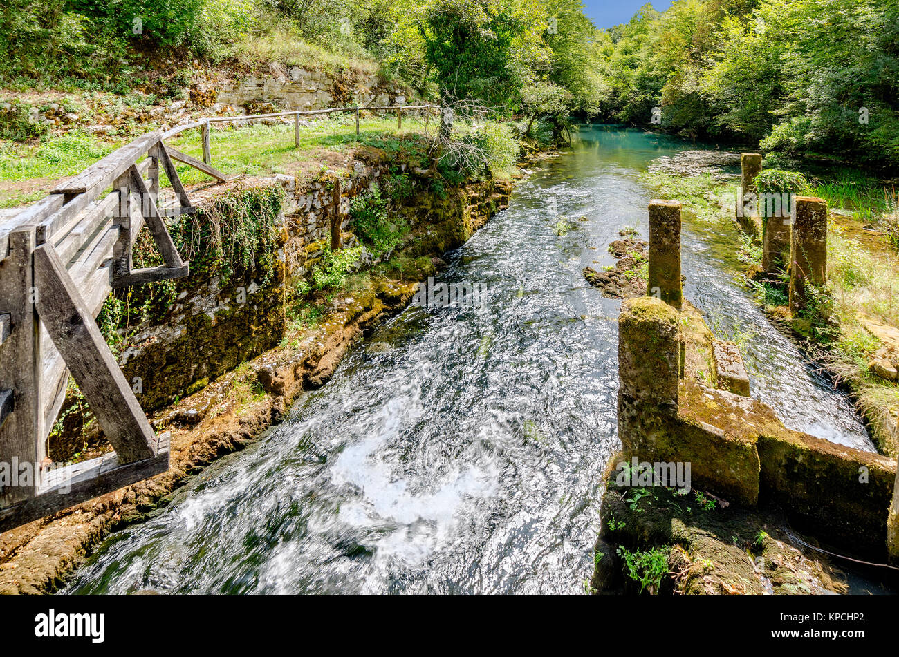 Krupa river, Bela Krajina (White Carniola) region, Slovenia, Europe ...