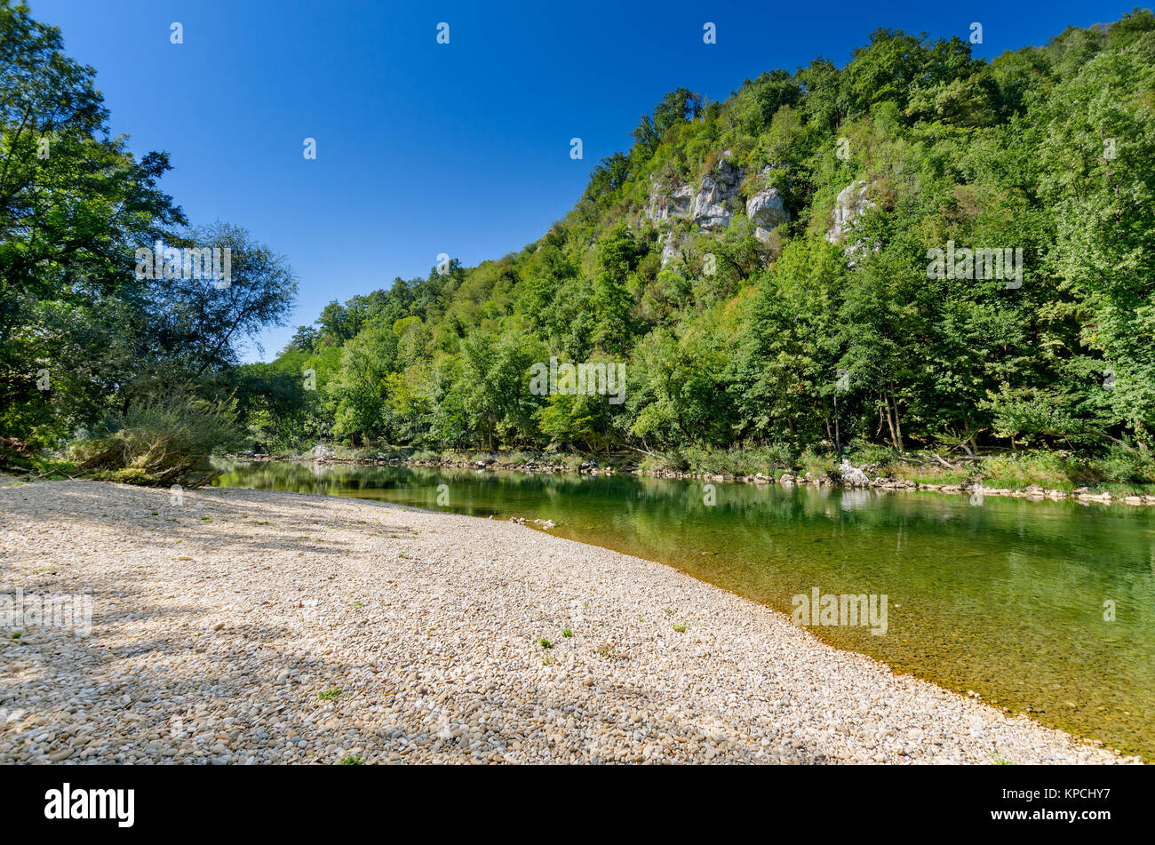 Kolpa river in Pobrezje (Adlesici), Bela Krajina (White Carniola ...