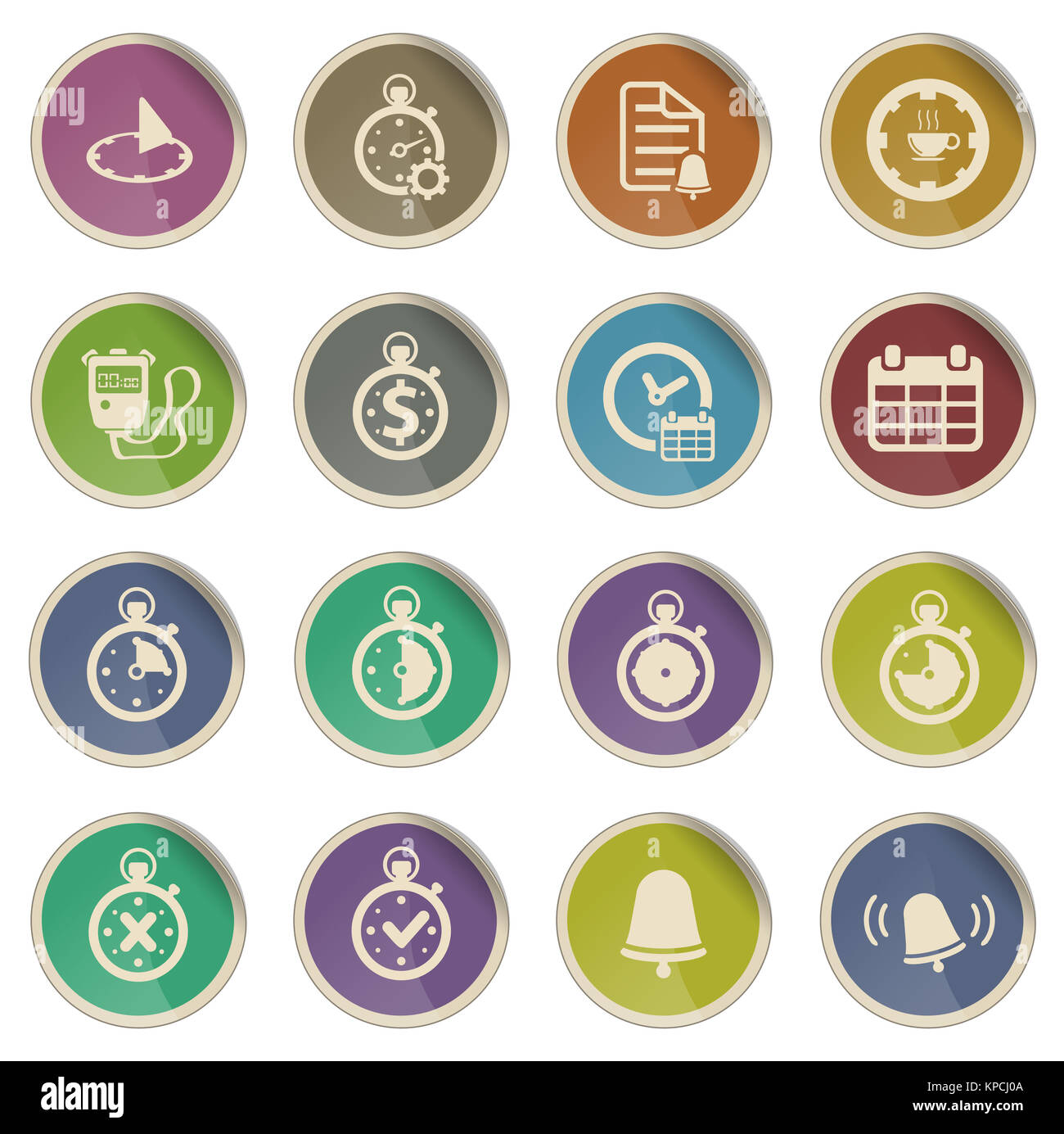 Time simply icons Stock Photo - Alamy