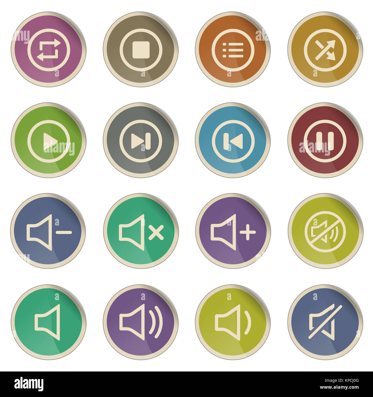 Media player icons Stock Photo - Alamy