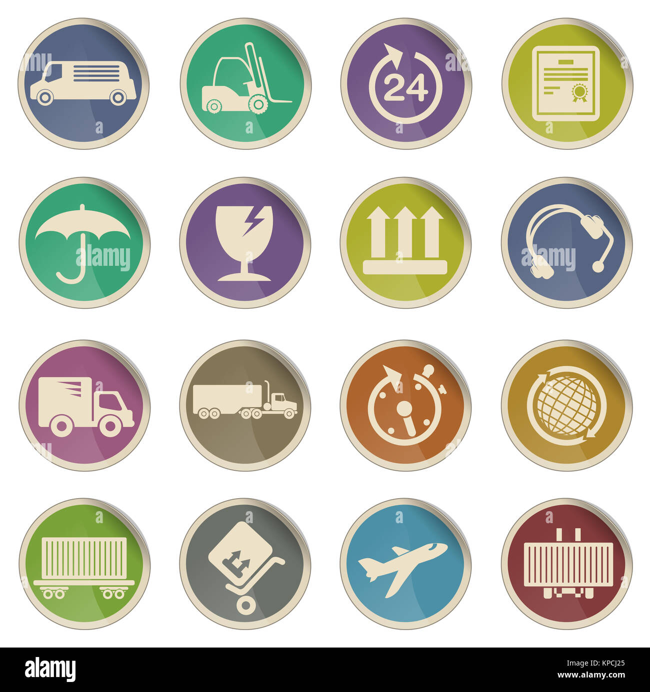 cargo shipping icons Stock Photo - Alamy